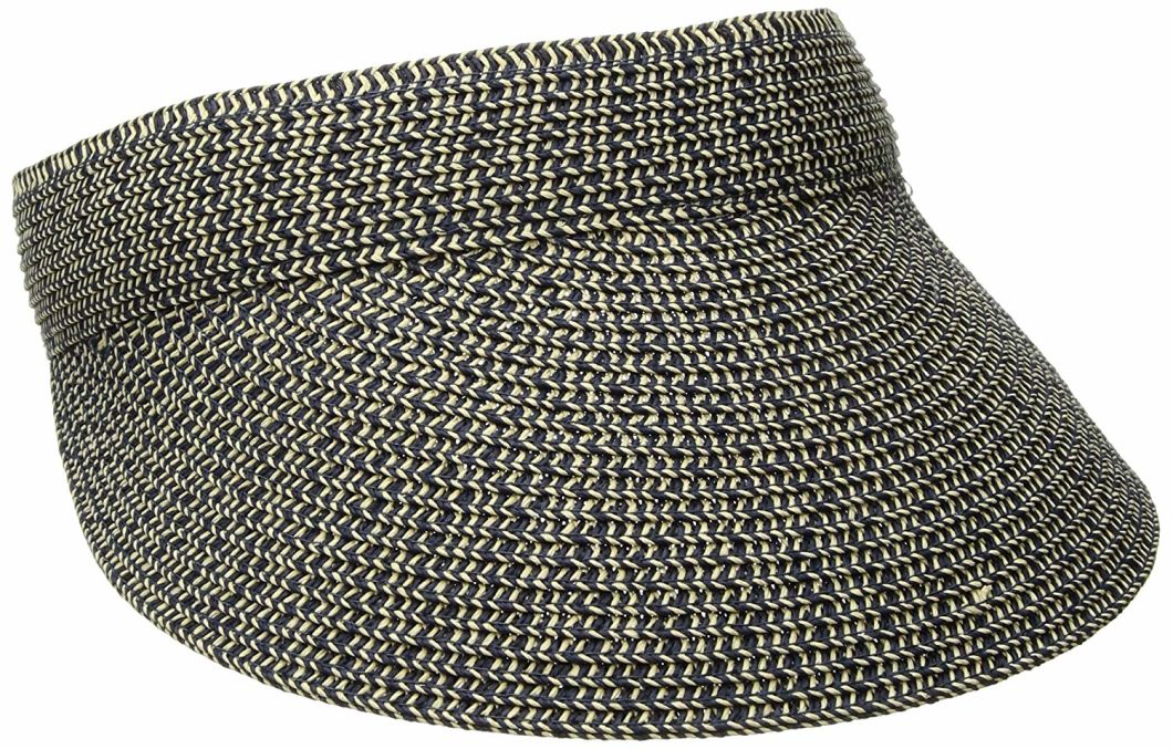 Women Polyester Cap Visor with Stretch Sweatband and Velcro Closure ...